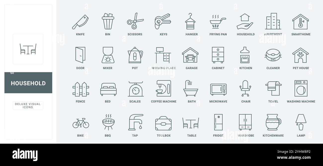 Furniture and appliance symbols hi-res stock photography and images - Alamy