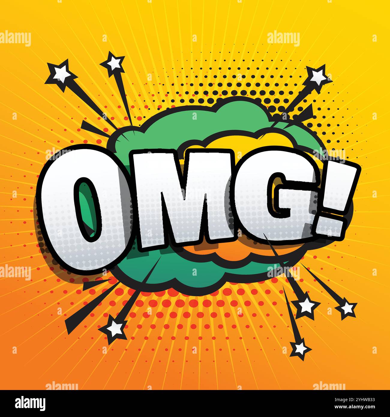 omg lettering comic text sound effect speech bubble in retro style Stock Vector Image & Art - Alamy