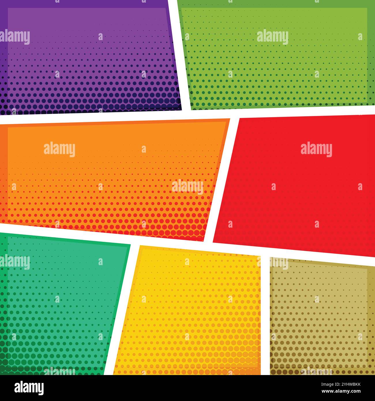 empty comic book template background design Stock Vector Image & Art ...