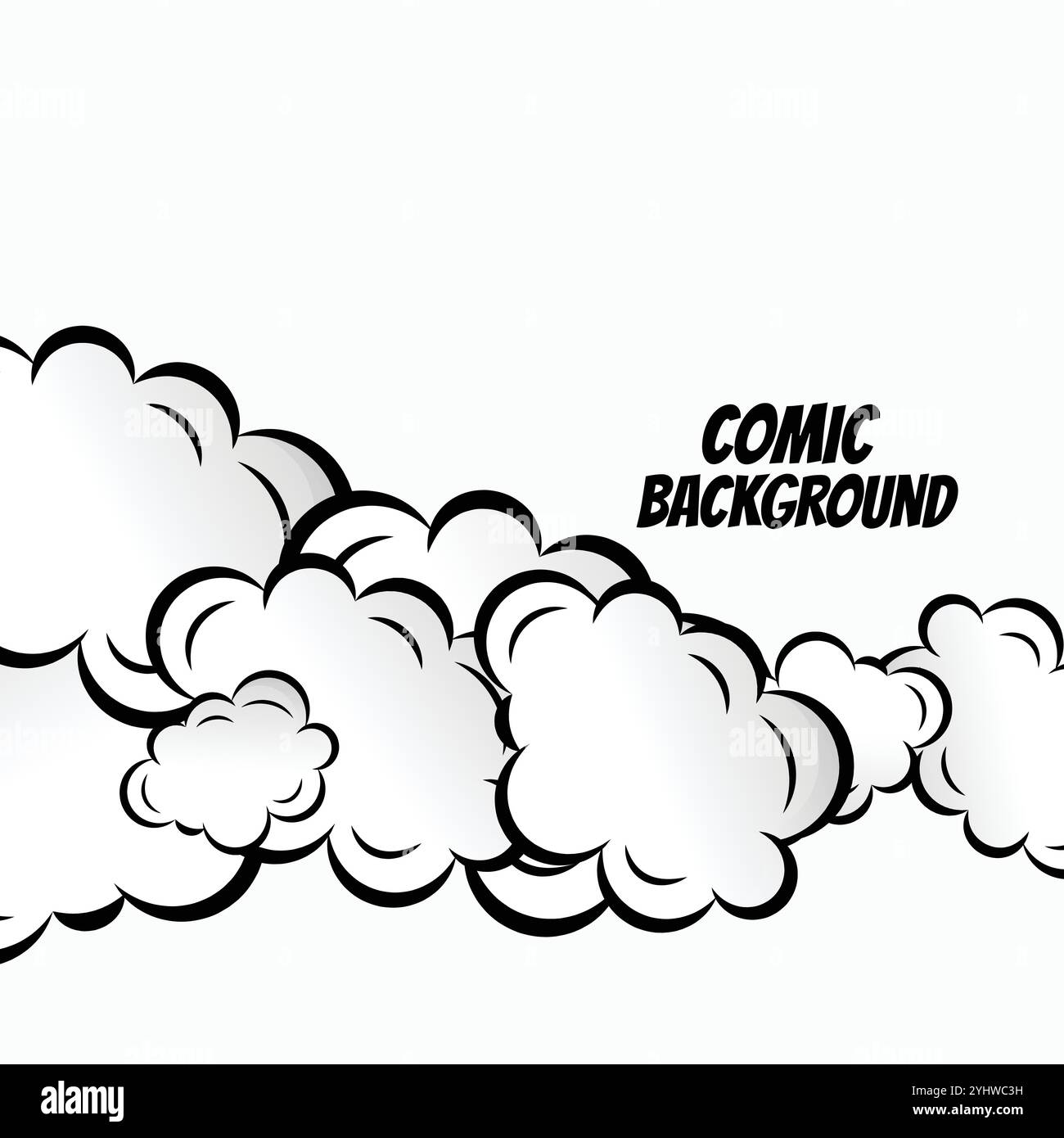 floating comic clouds bubbles vector background design Stock Vector Image & Art - Alamy