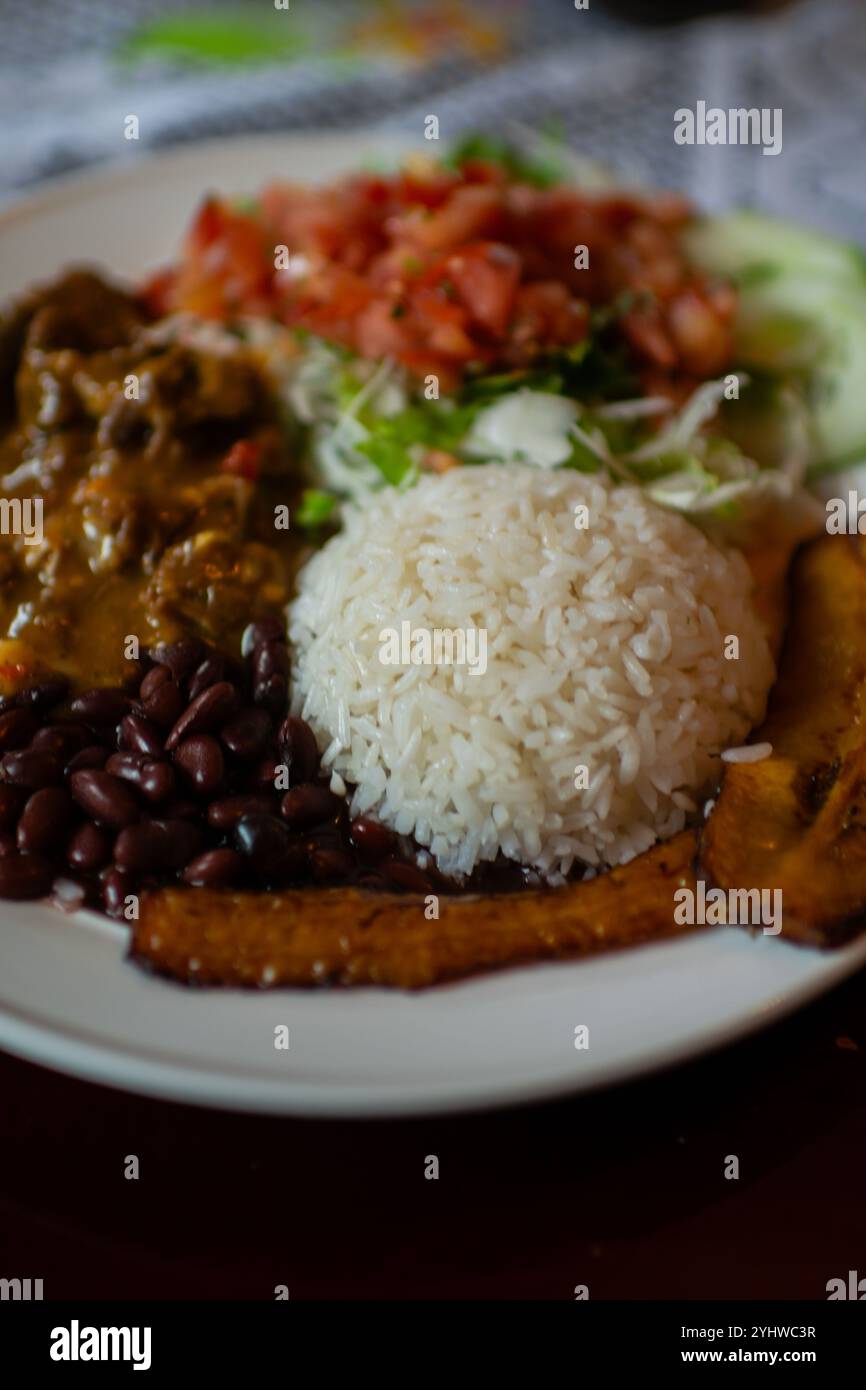 Casado is a traditional dish of Costa Rican cuisine Stock Photo - Alamy