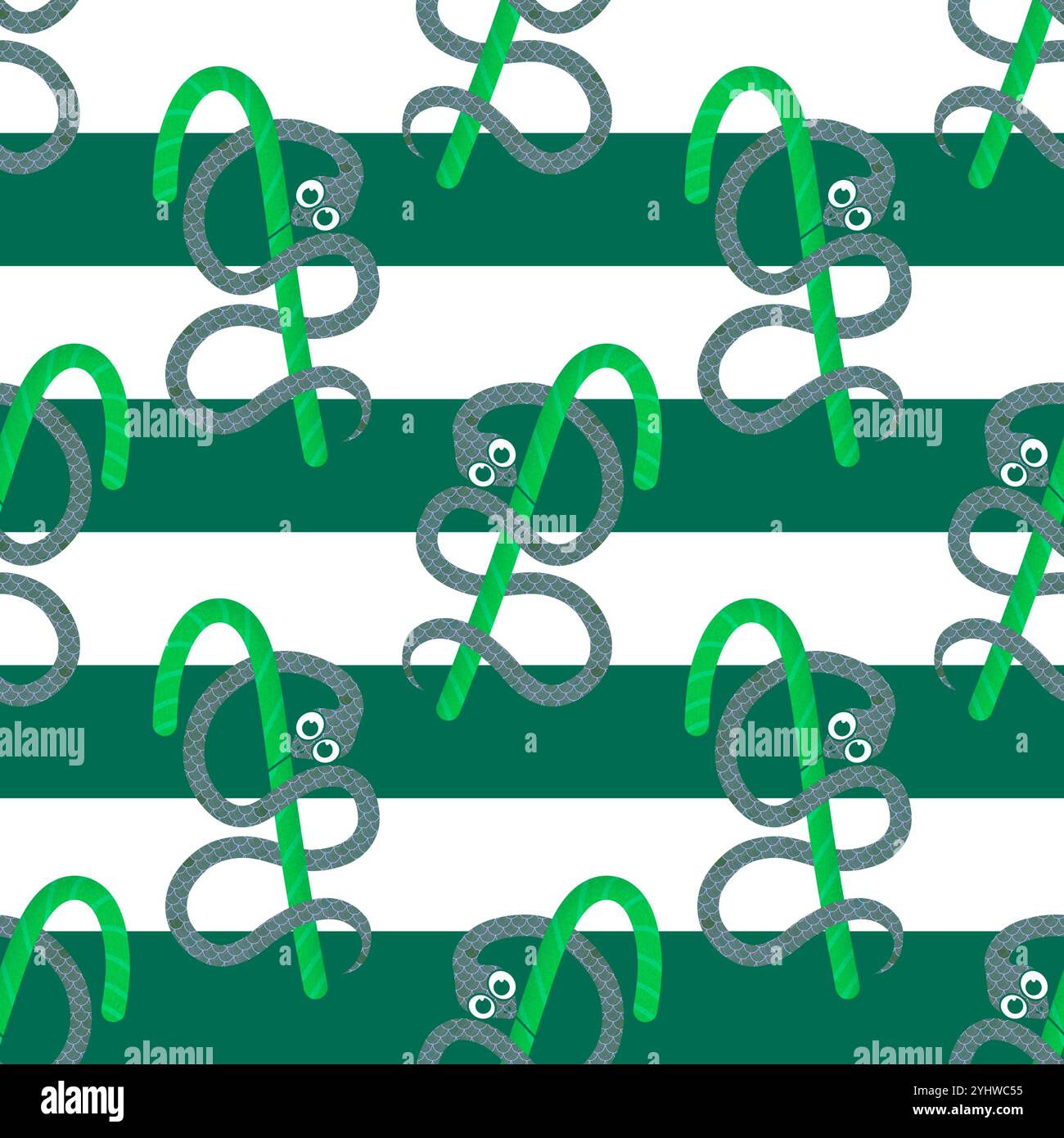 Summer cartoon animals seamless snake pattern for wrapping paper and ...