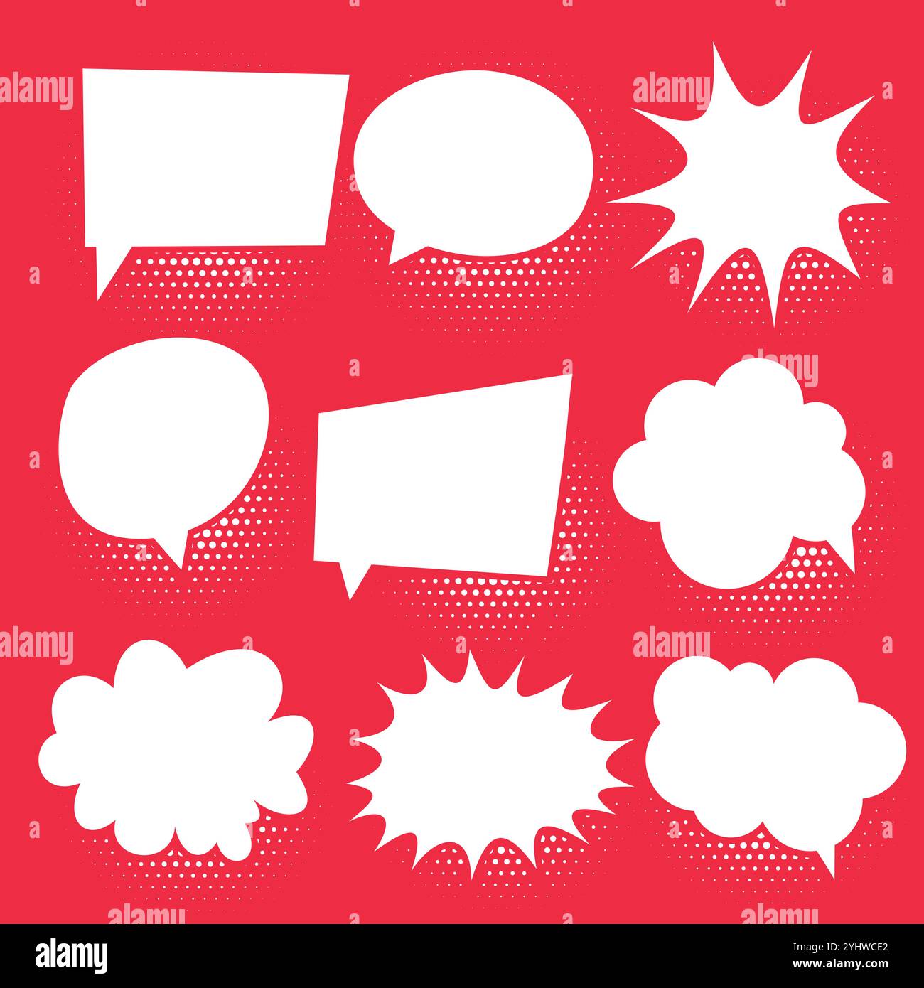 set of comic chat bubbles Stock Vector Image & Art - Alamy