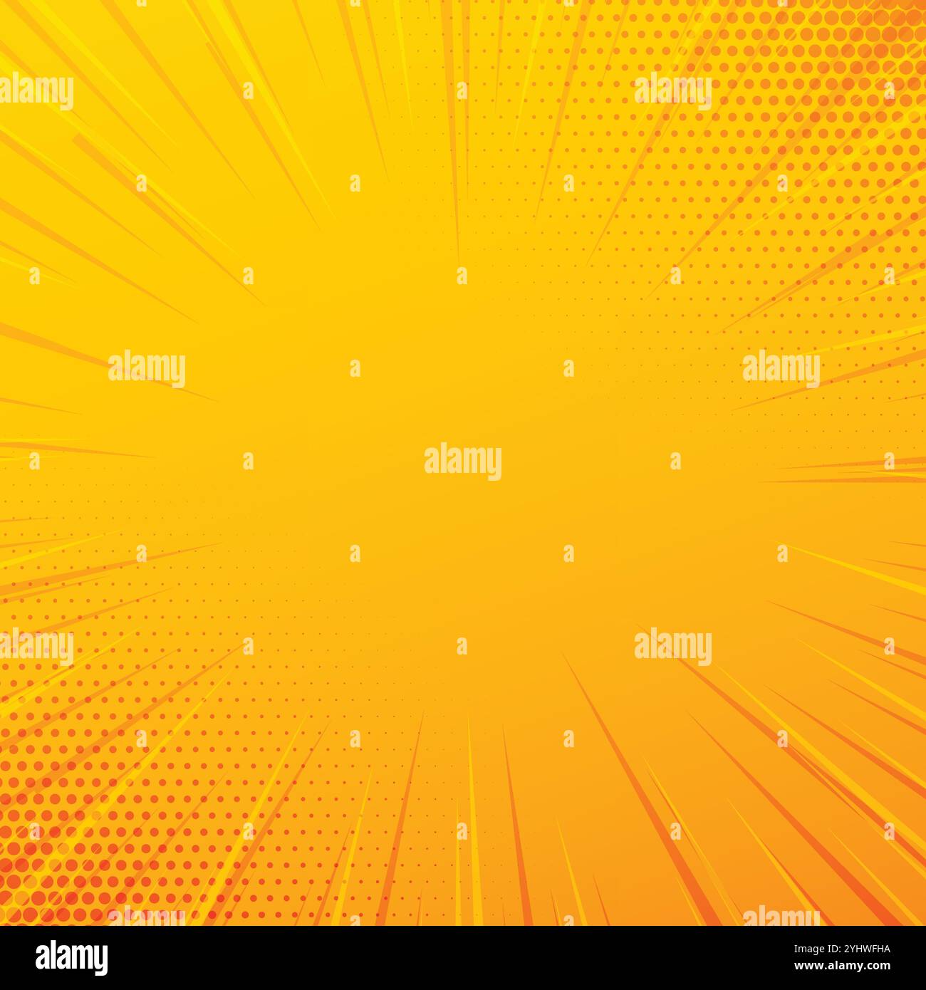 yellow comic zoom lines background Stock Vector Image & Art - Alamy