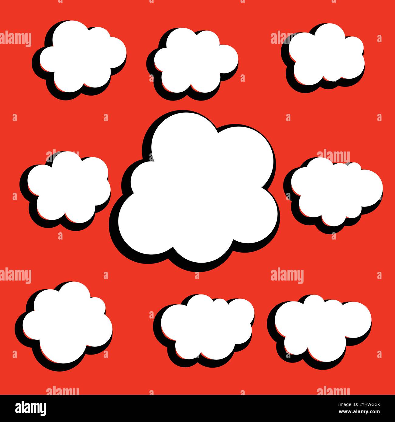 set of different comic clouds design Stock Vector Image & Art - Alamy