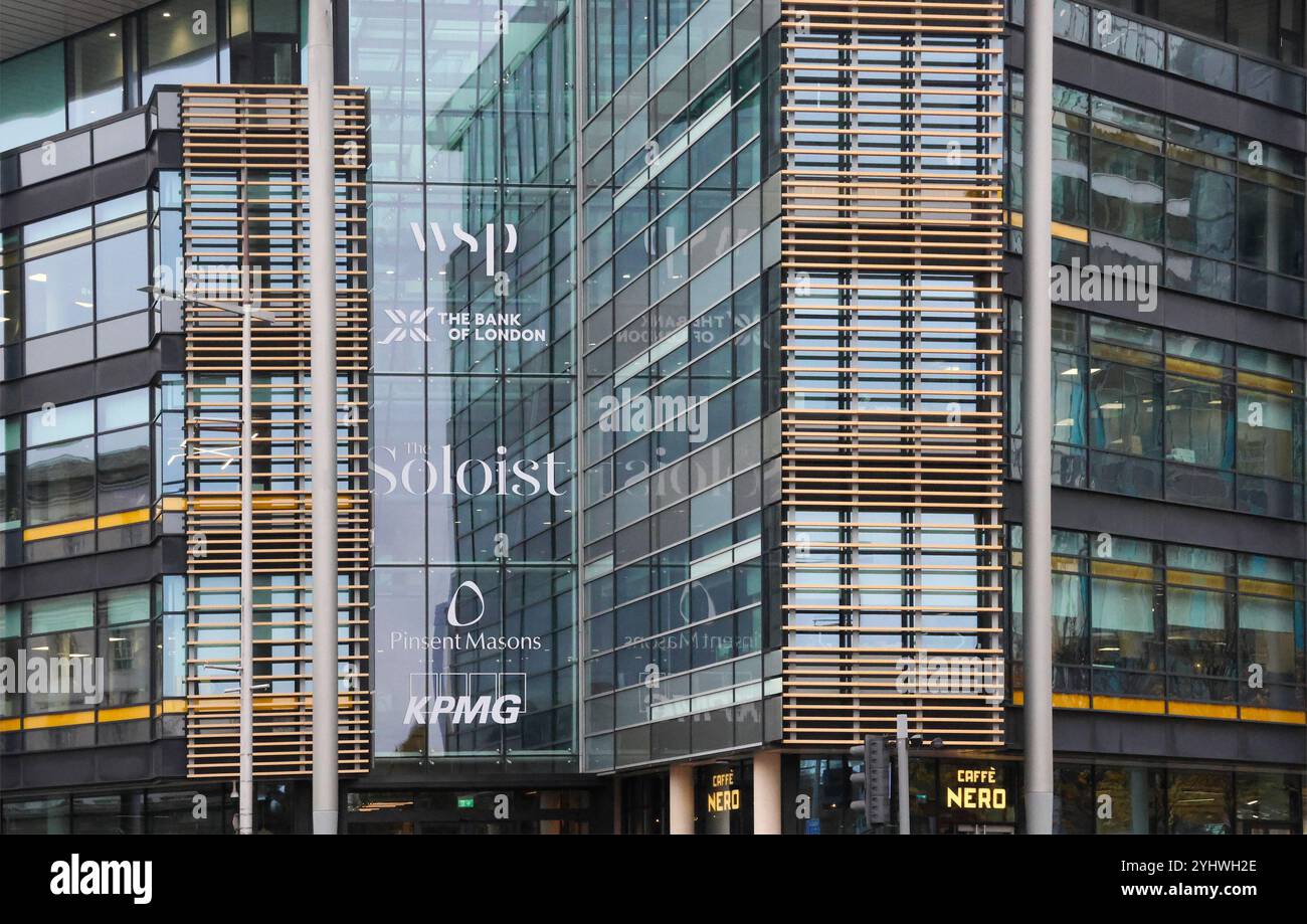 Modern building Belfast The Soloist building glass-fronted curtain ...