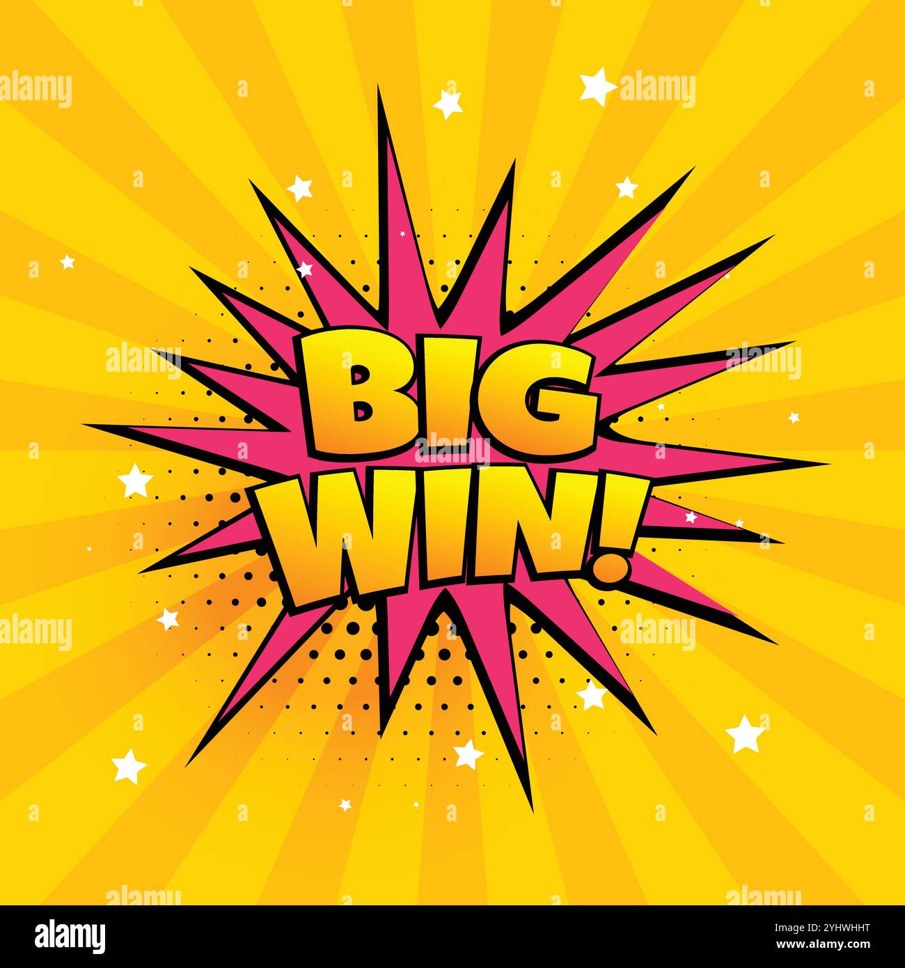 big win surprise banner in comic style Stock Vector Image & Art - Alamy