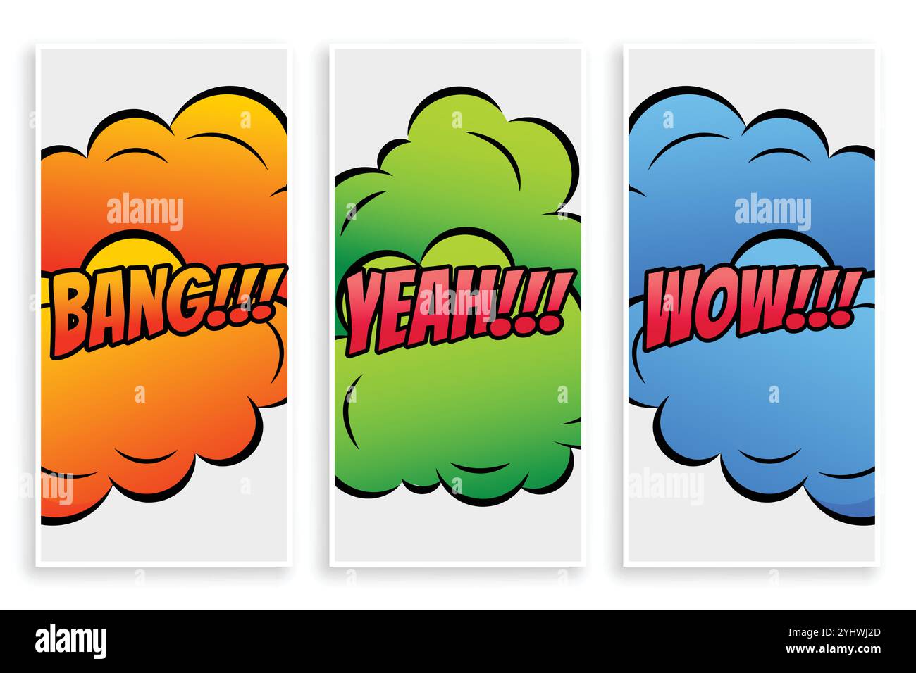 comic text banners in different expressions Stock Vector Image & Art ...