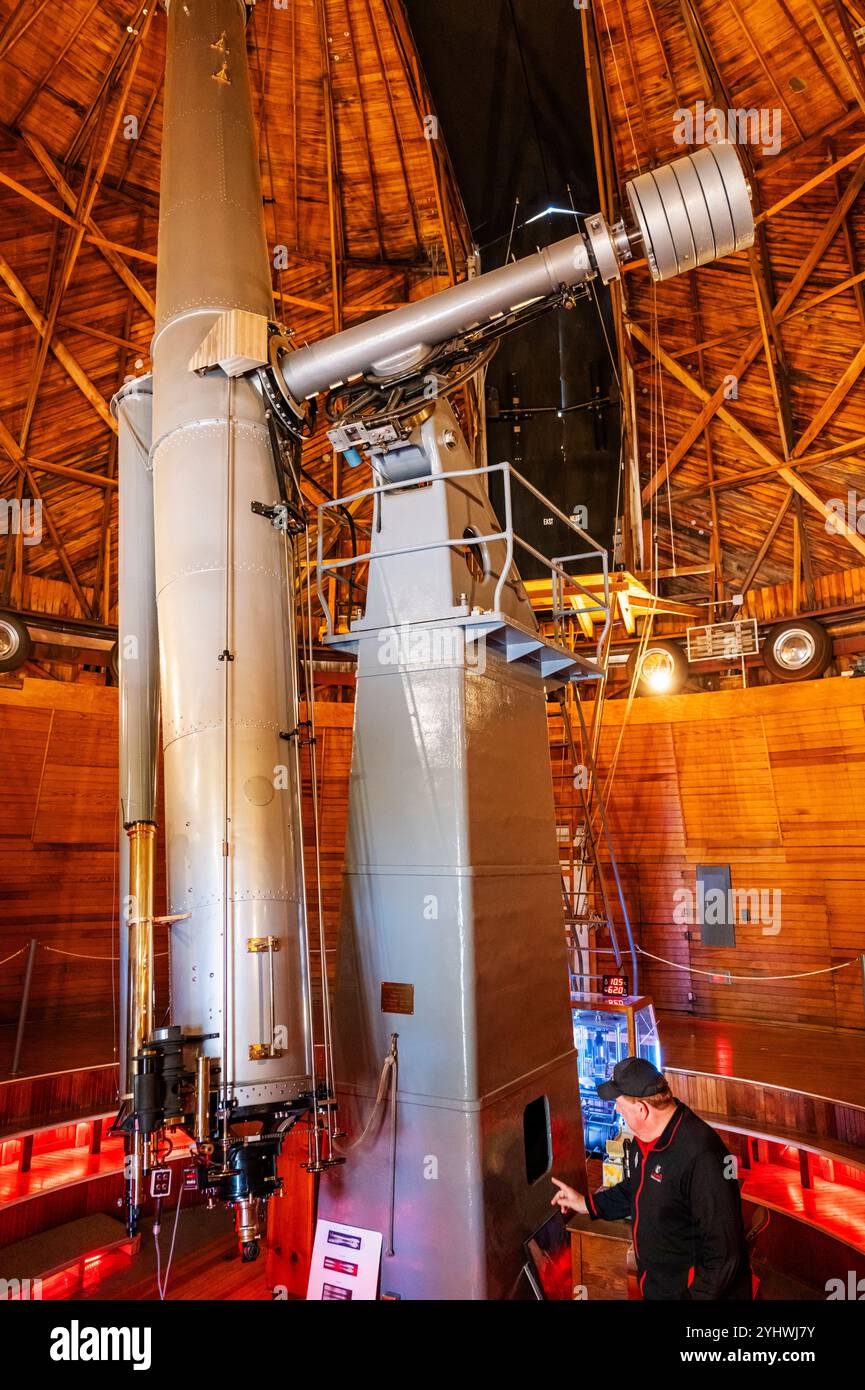 Tour guide describes the 24" Clark Refractory Telescope; Lowell ...