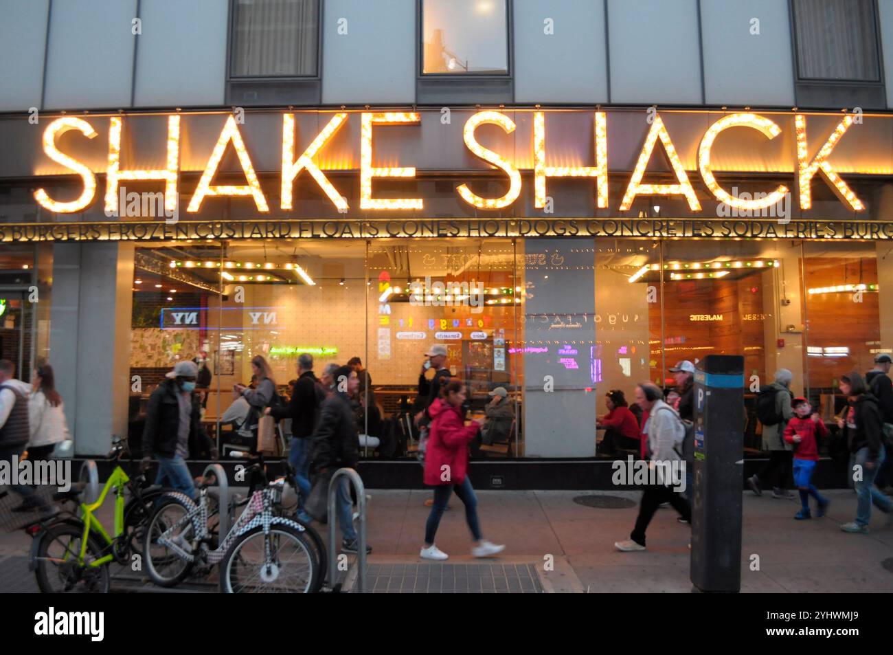 A Shake Shack restaurant is seen in Manhattan, New York City Stock ...