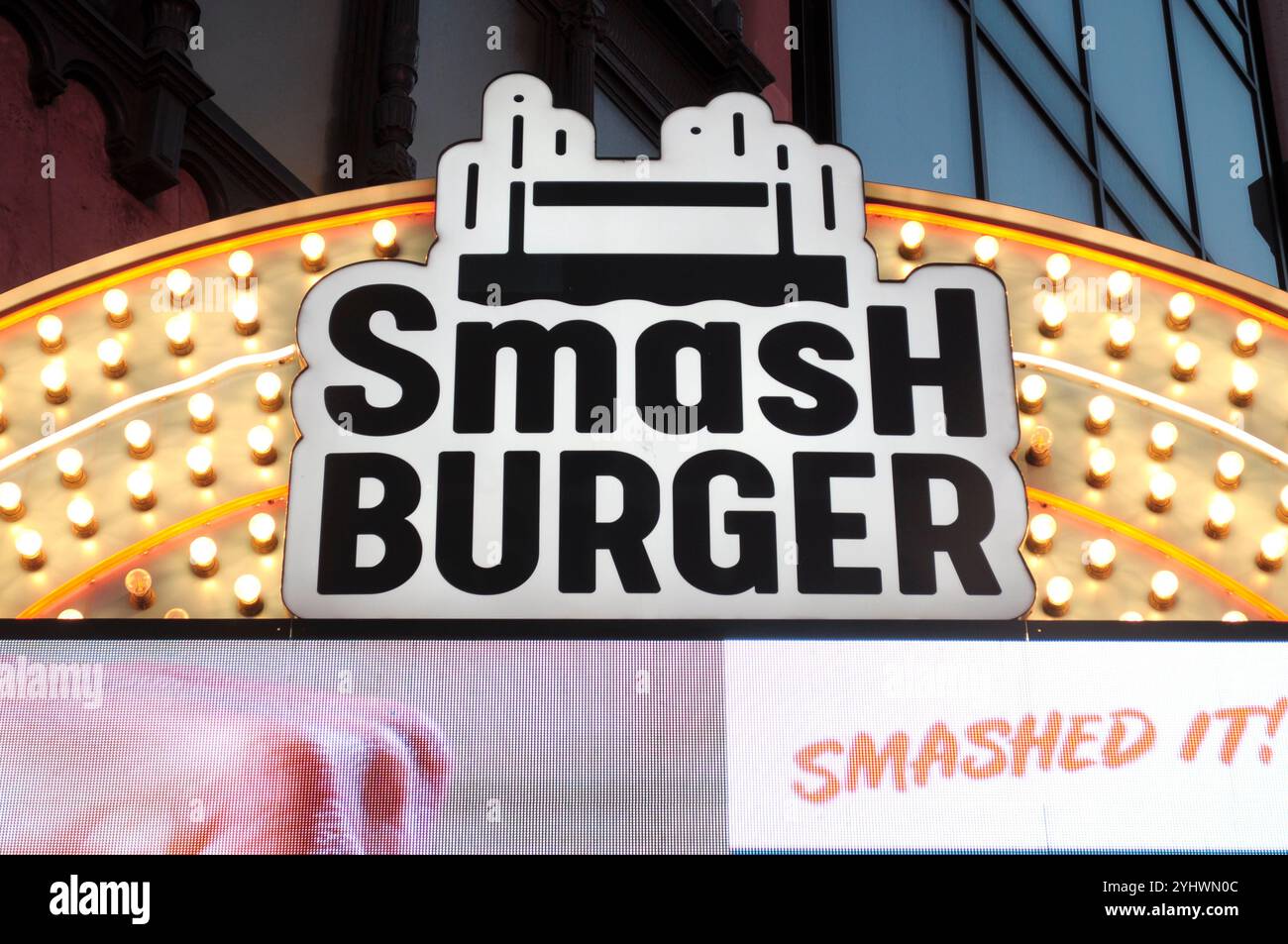 A Smashburger restaurant is seen in Manhattan, New York City Stock ...