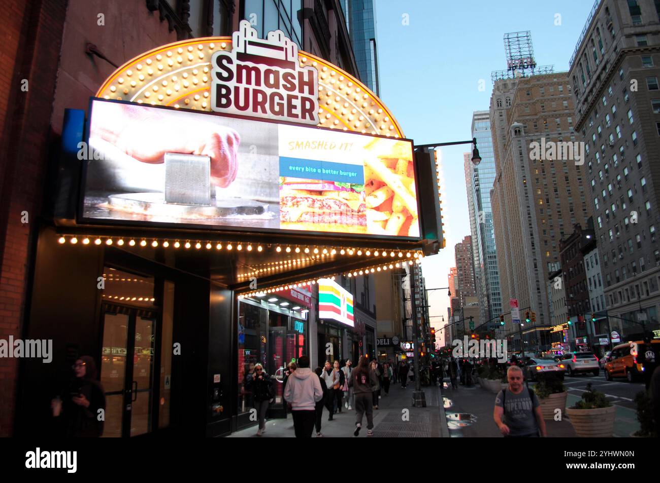 A Smashburger restaurant is seen in Manhattan, New York City Stock ...