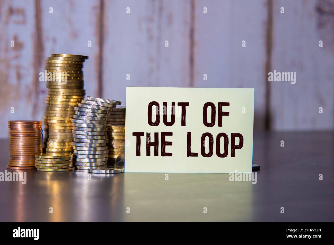 Wooden cubes form the expression 'doom loop'. Symbol for a climate doom ...
