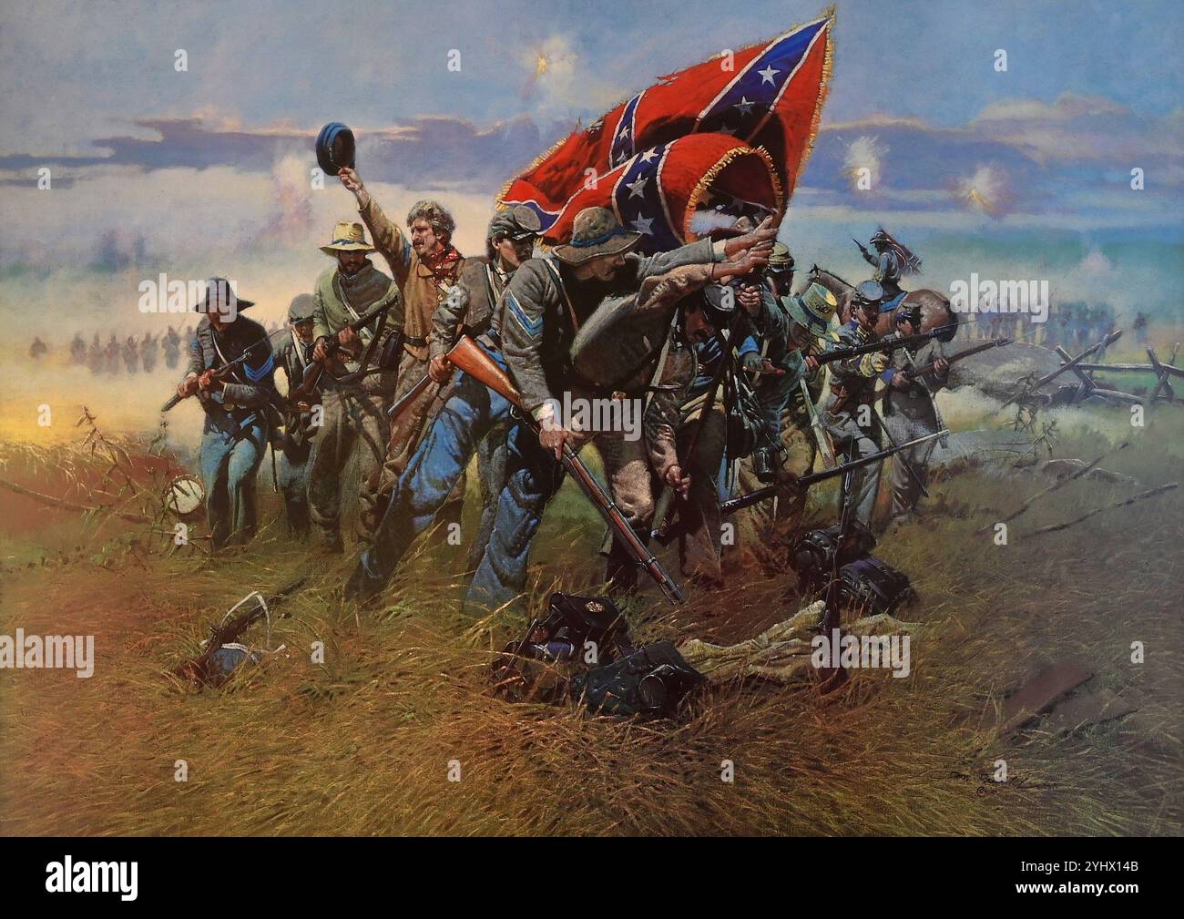 Pictures showing a depiction of the Battle of New Market which took ...