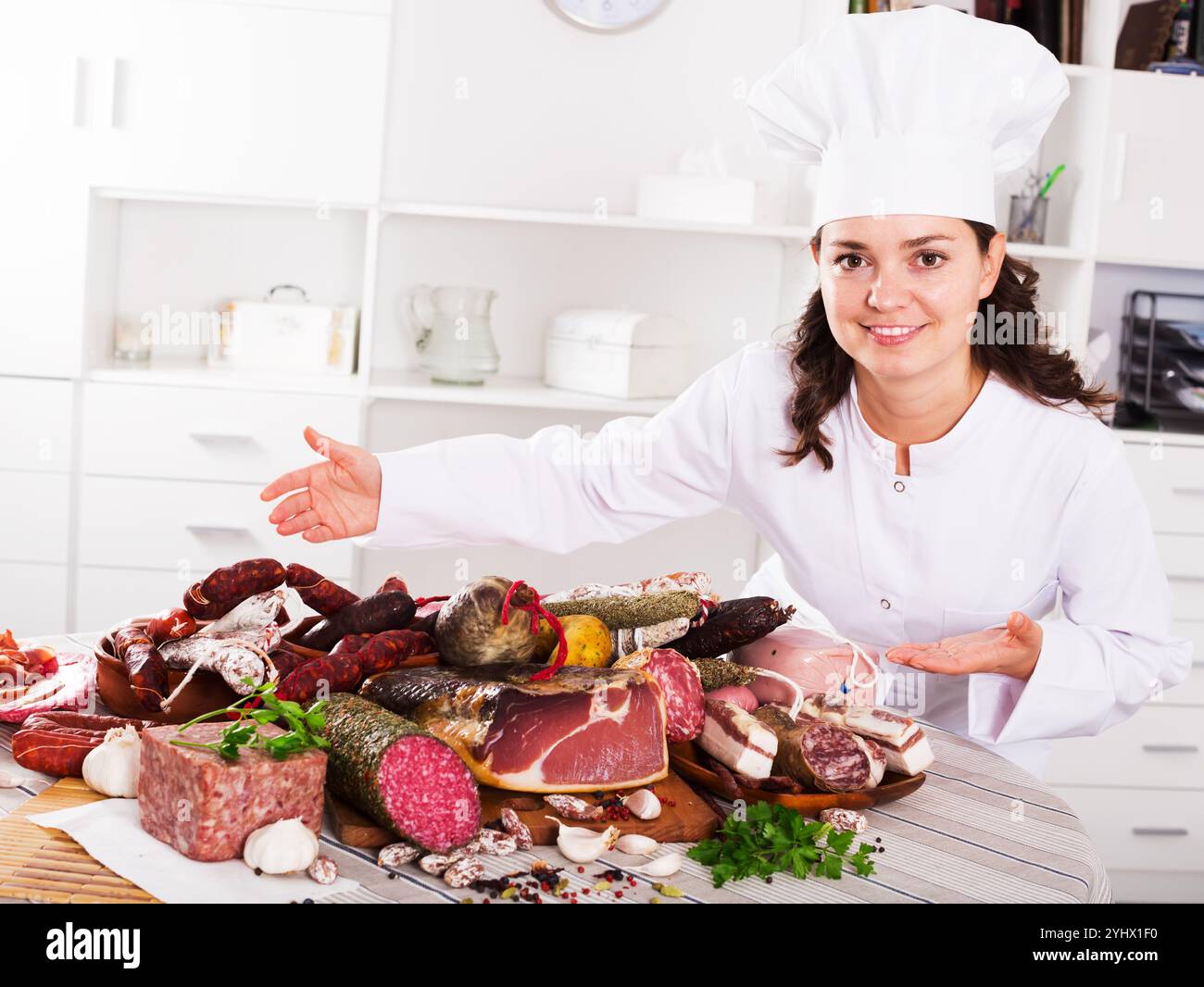 Woman cooking with lard hi-res stock photography and images - Alamy