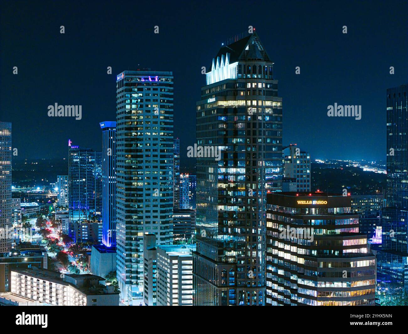 Regions Building at Tampa Florida This is an aerial view showcasing a ...