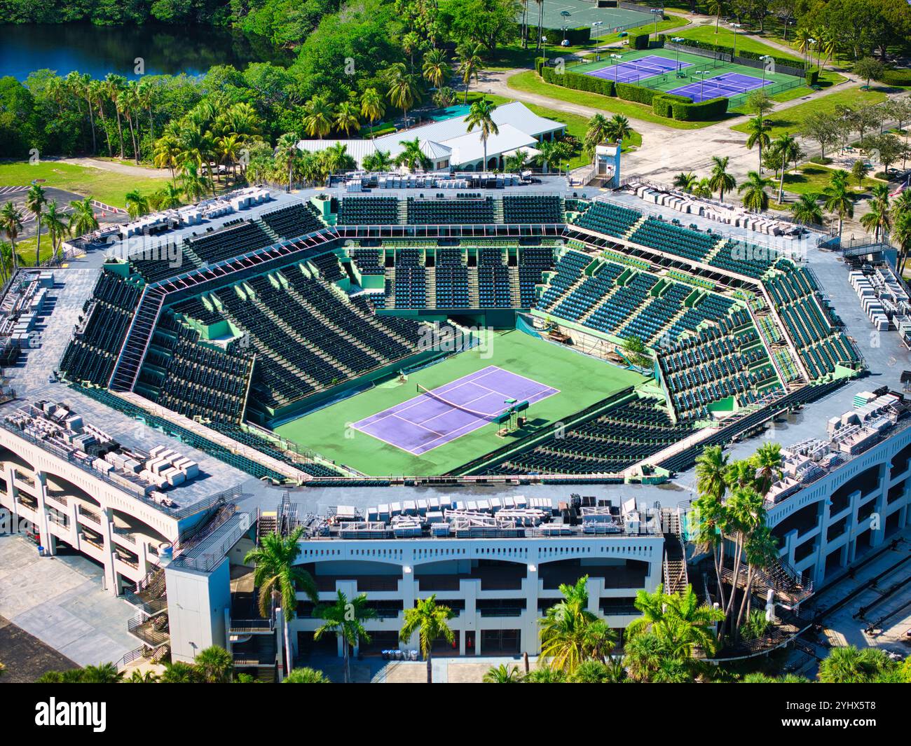 Key Biscayne Center Court in Miami - Here is an aerial view showcasing ...