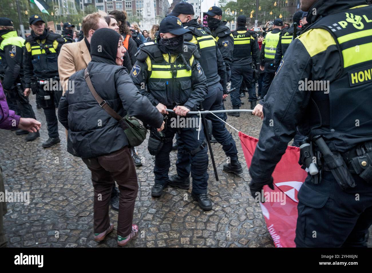 Amsterdam.The Netherlands.10th of november 2024.Illegal pro palestine ...