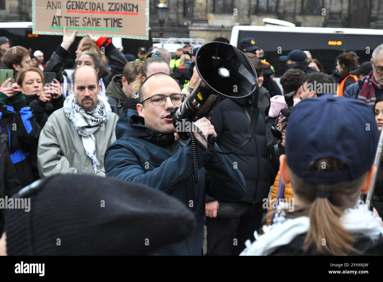 Amsterdam.The Netherlands.10th of november 2024.Illegal pro palestine ...