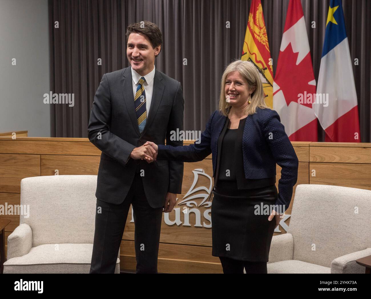 Fredericton, Canada. 12th Nov, 2024. Prime Minister Justin Trudeau ...