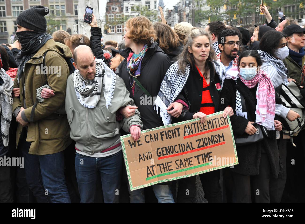 Amsterdam.The Netherlands.10th of november 2024.Illegal pro palestine ...