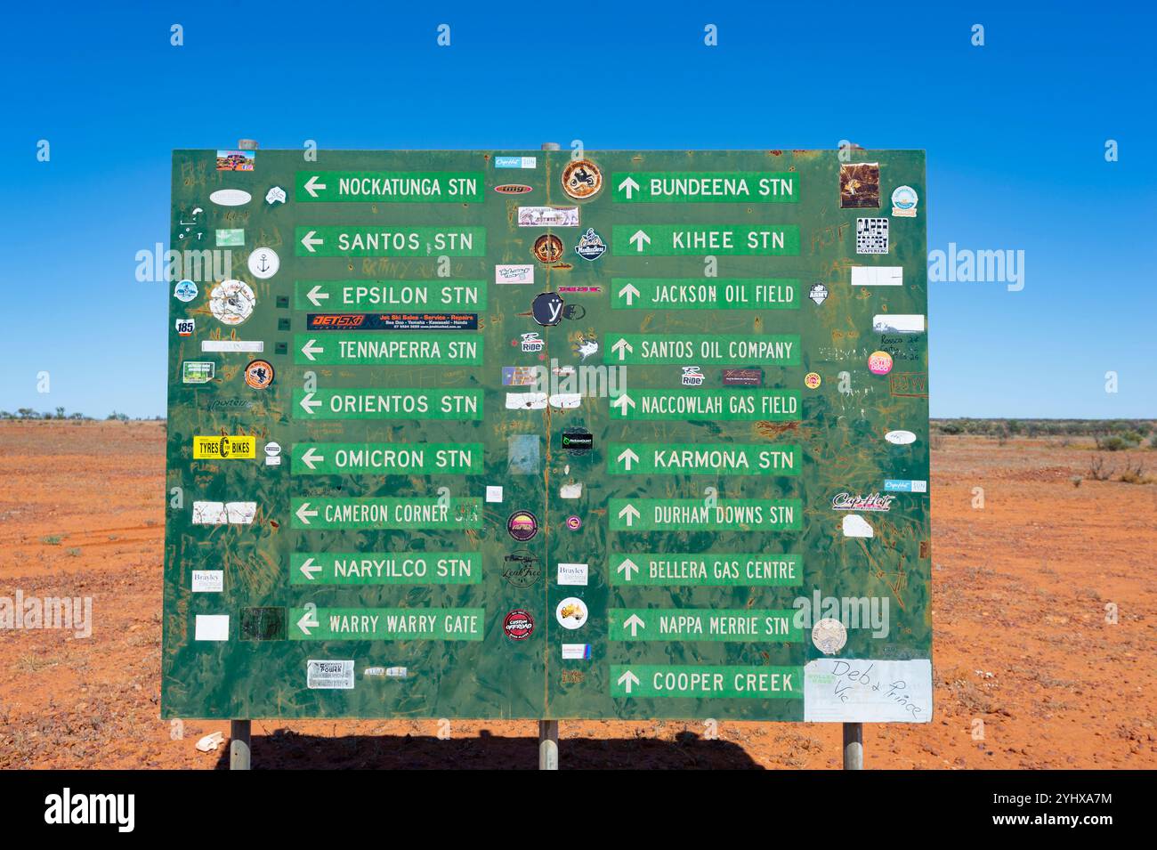 Road sign directions to stations and gas and oil fields, near ...