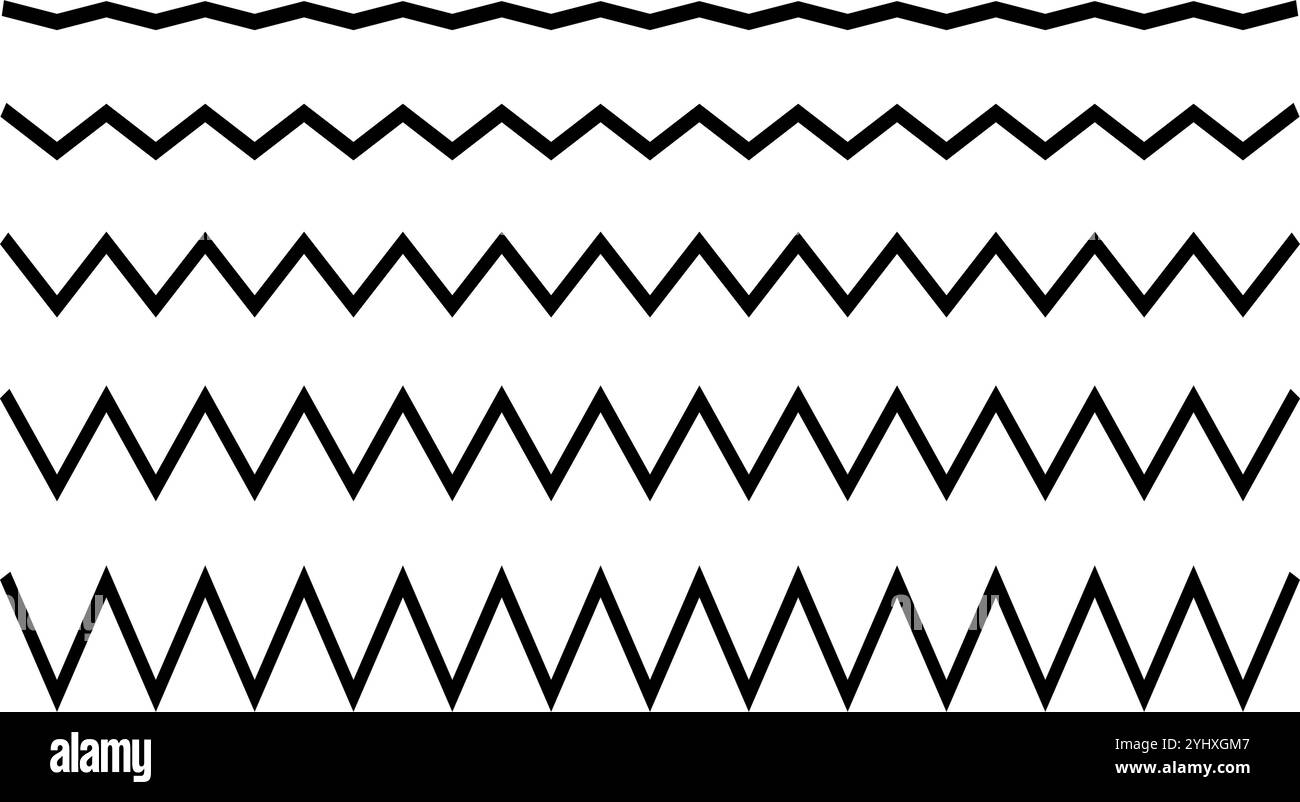Parallel zigzag lines Cut Out Stock Images & Pictures - Alamy