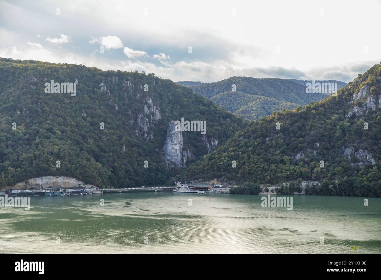 Rock Sculpture of Decebalus (Decebal), along the Iron Gates, Danube's ...
