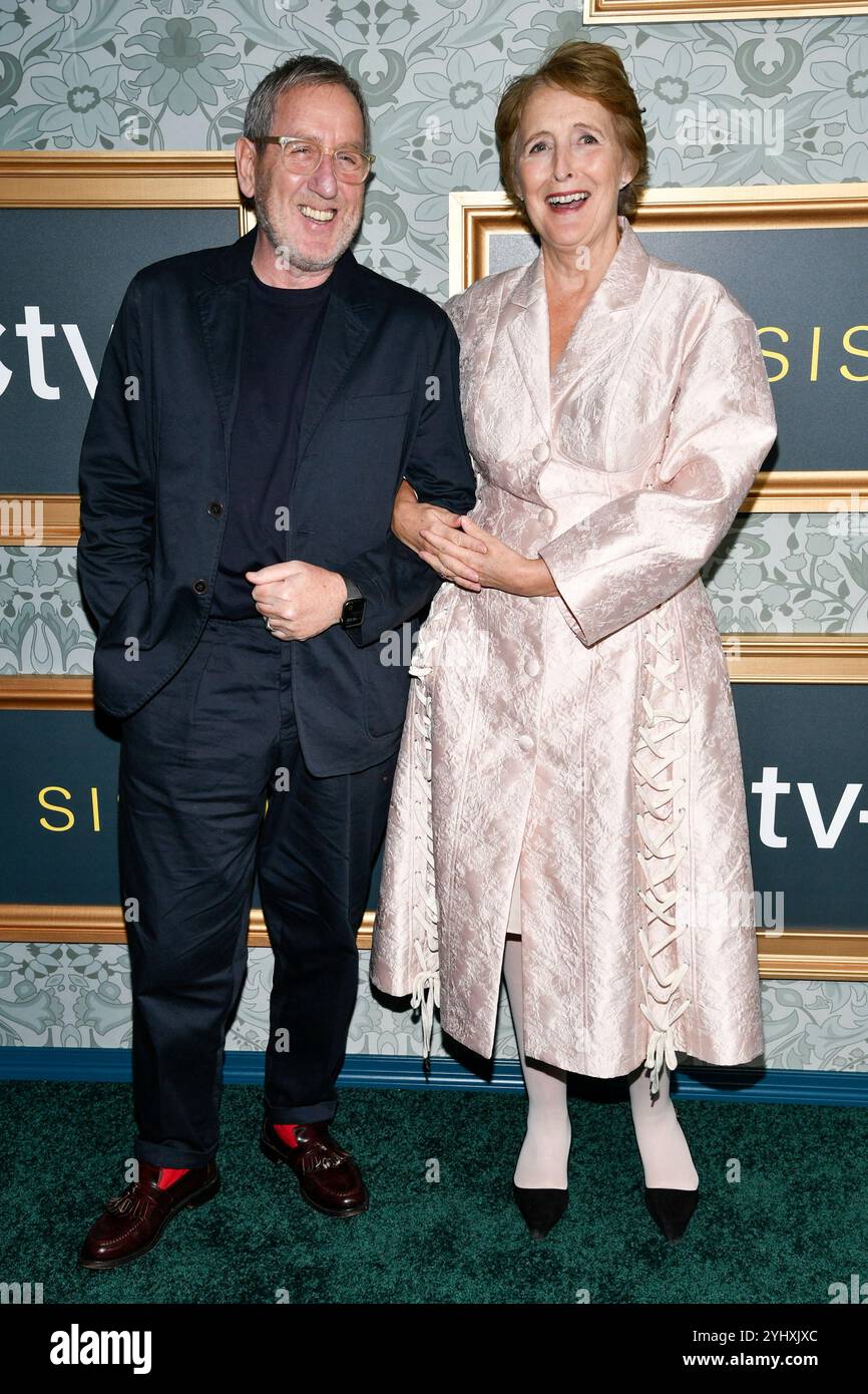 Michael Smiley, left, and Fiona Shaw attend the Apple TV+ premiere of ...