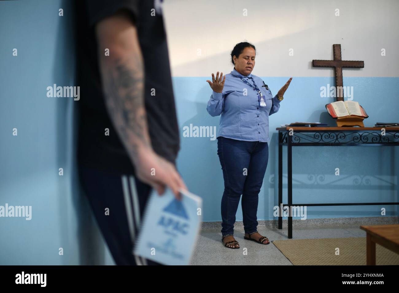 Frutal, Brazil. 19th Jan, 2024. A social worker at Frutal's APAC ...