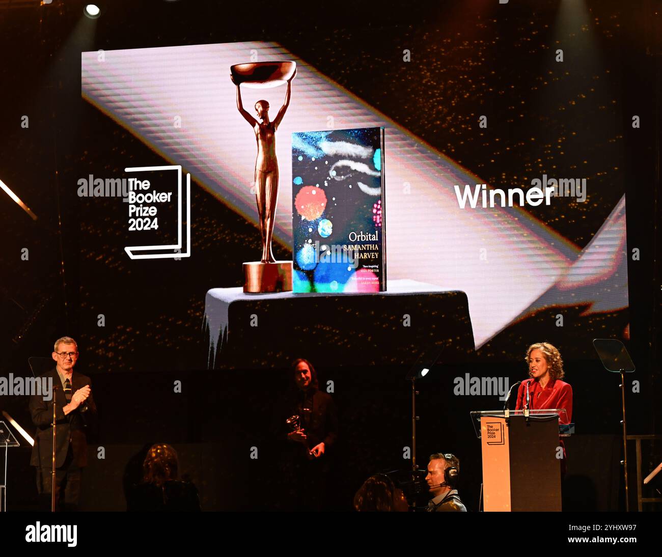 LONDON, UK. 11th Nov, 2024. Orbital By Samantha Harvey is the Winner ...
