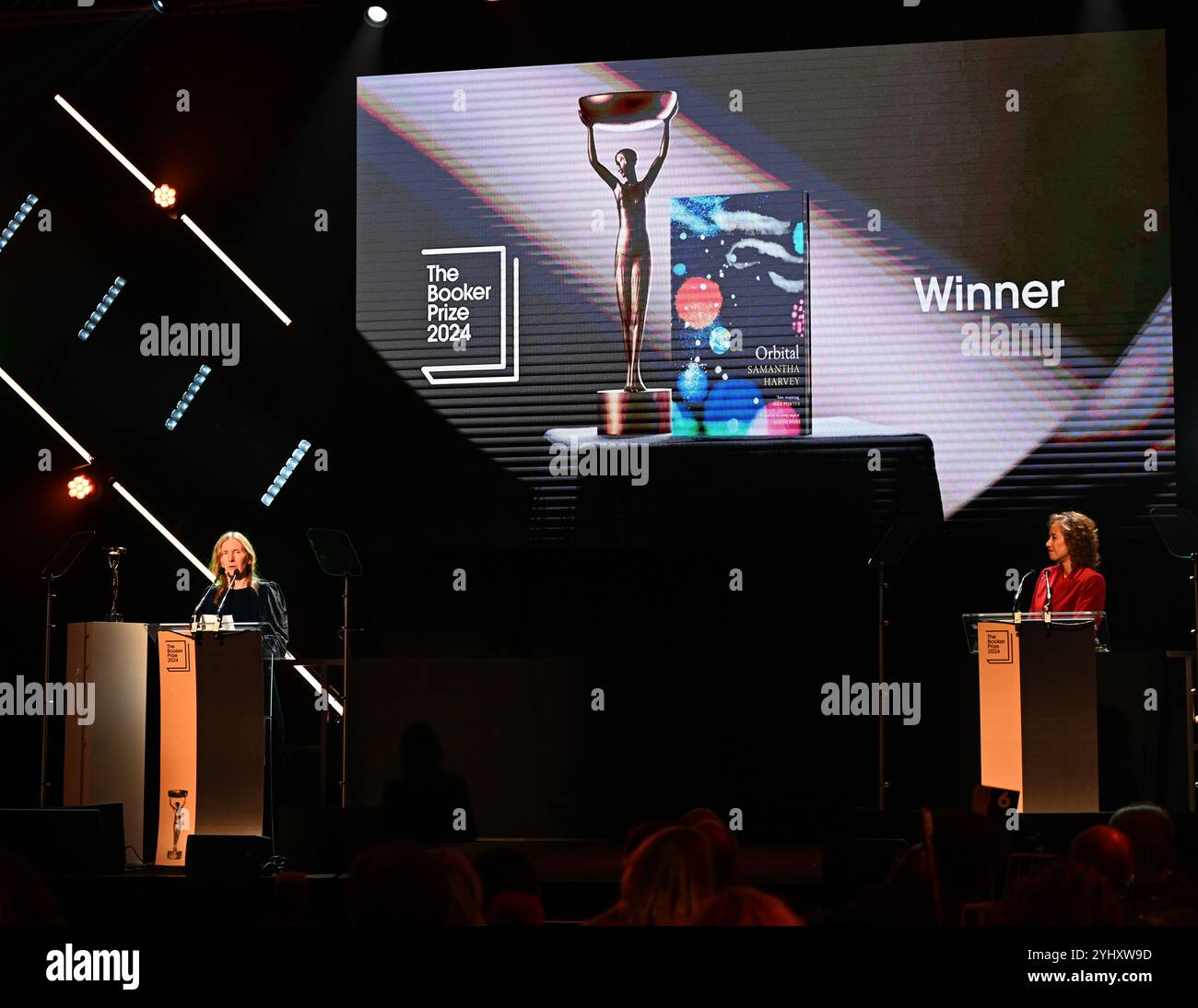LONDON, UK. 11th Nov, 2024. Orbital By Samantha Harvey is the Winner ...