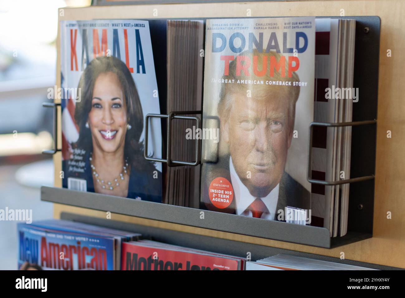 Magazines published by A360 Media with presidential nominees Kamala ...