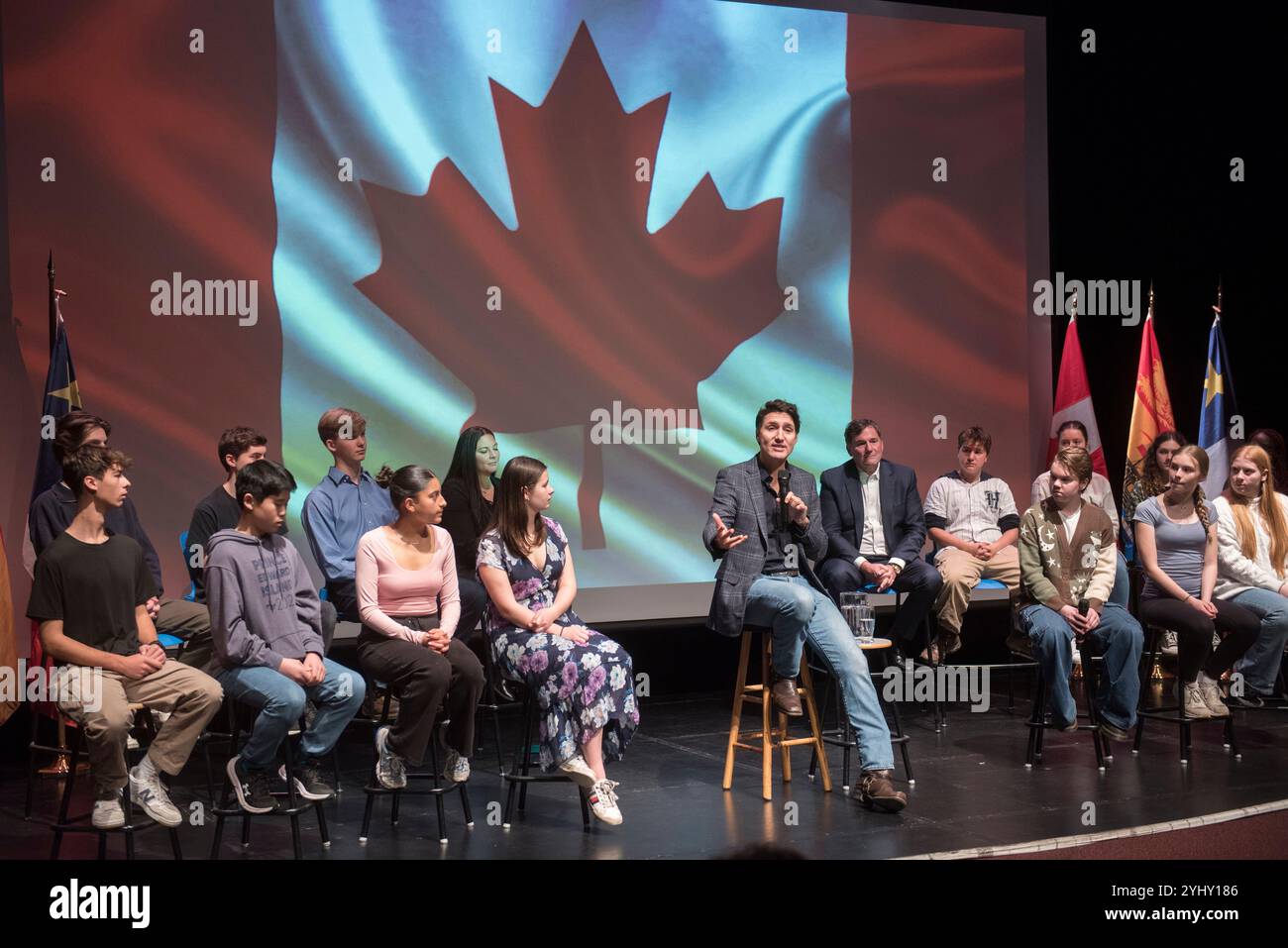 Fredericton, Canada. 12th Nov, 2024. Prime Minister Justin Trudeau ...