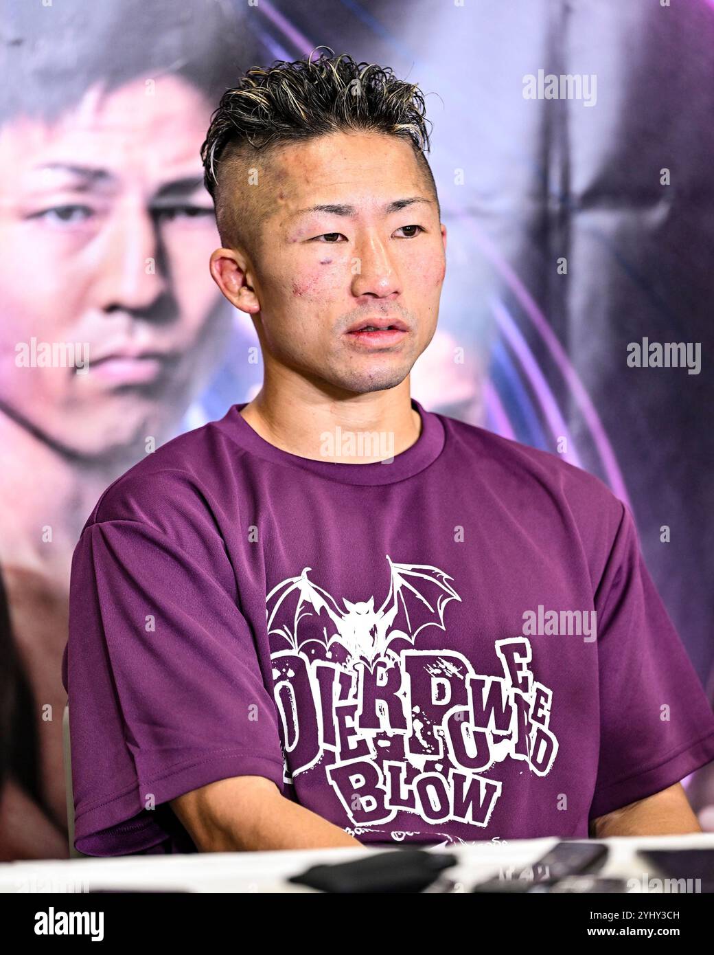 Tokyo, Japan. 13th Oct, 2024. Japan's Takuma Inoue attends a press ...