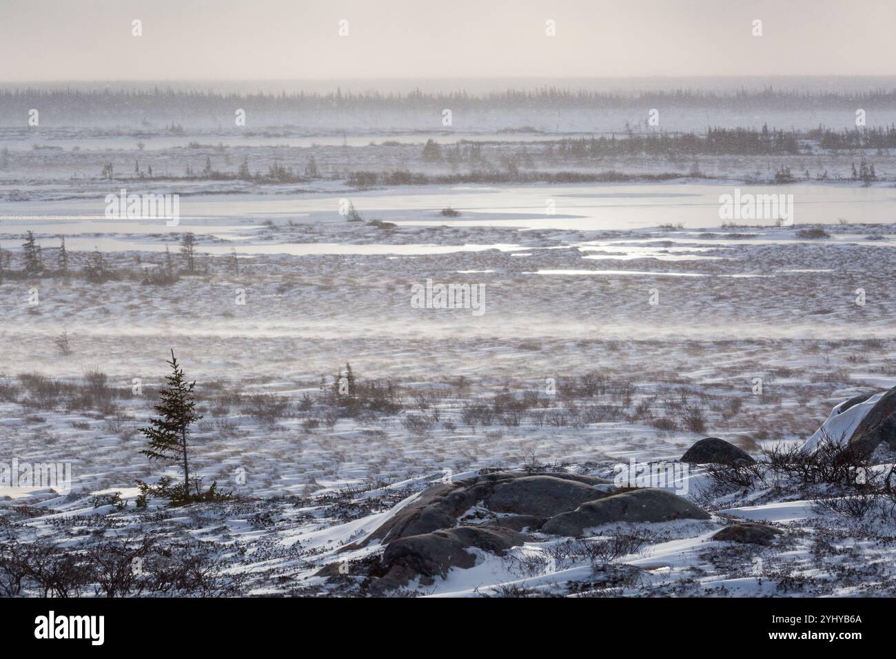 A winter storm brings heavy winds and biting snow across the Churchill ...