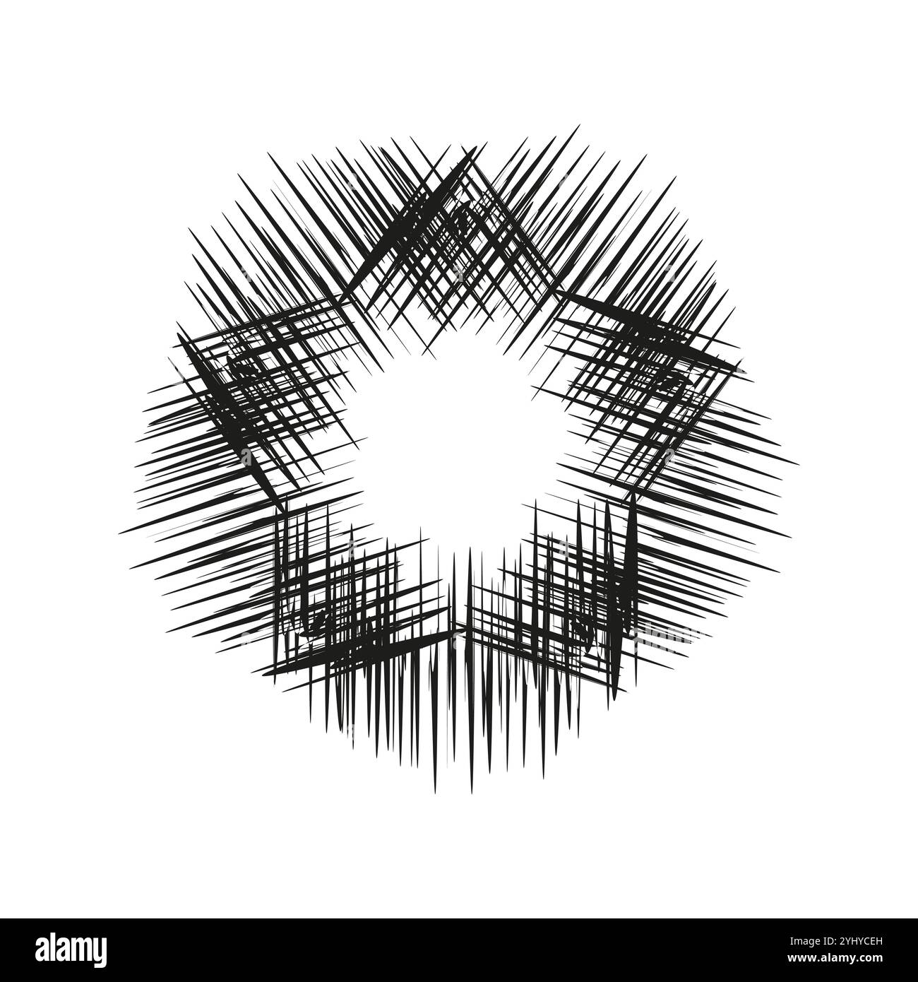 Star shape. Abstract lines. Black pentagon form. Vector symbol Stock Vector Image & Art - Alamy