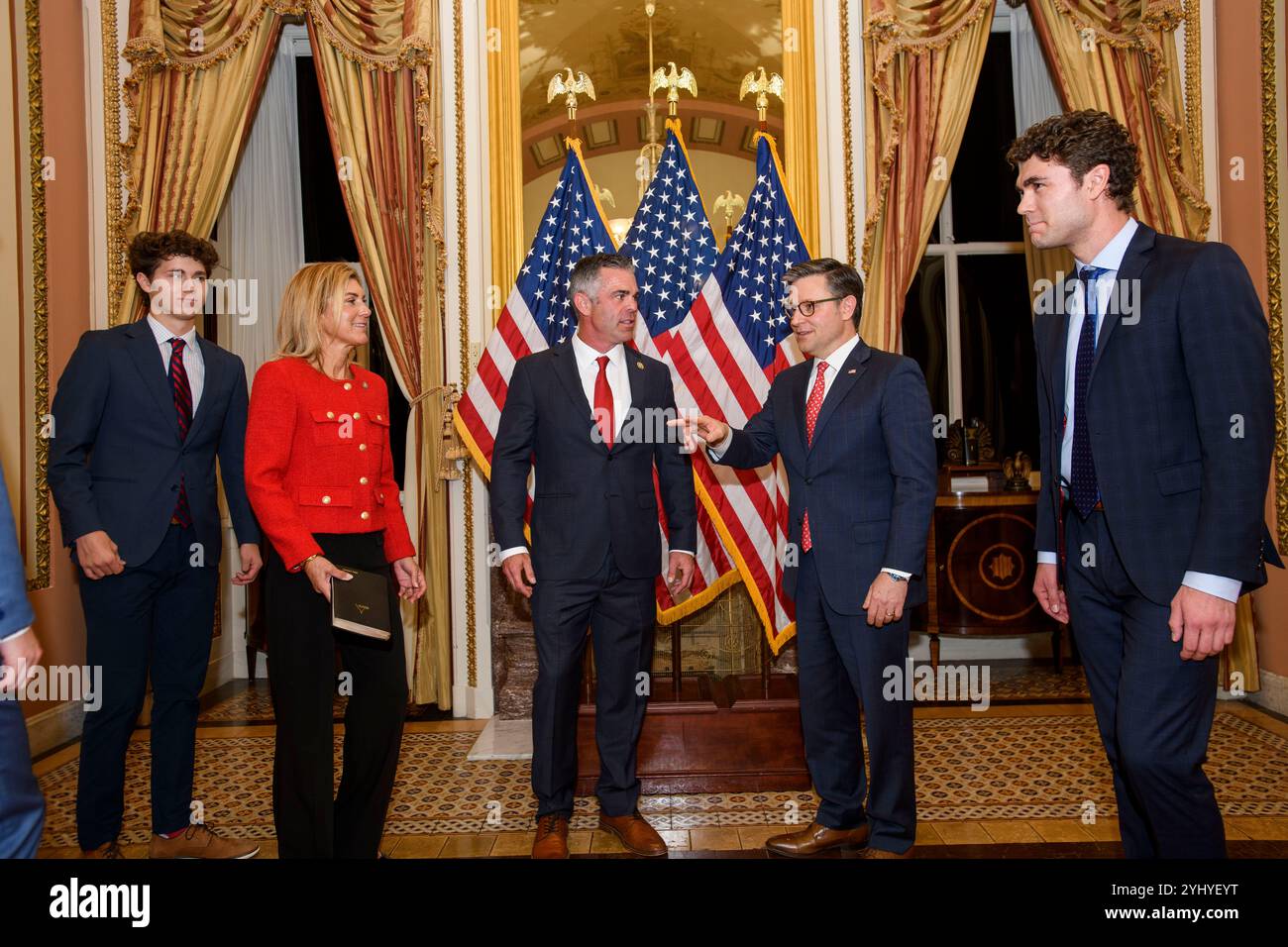 Rep. Tony Wied, R-Wis., center, talks with Speaker of the House Mike ...
