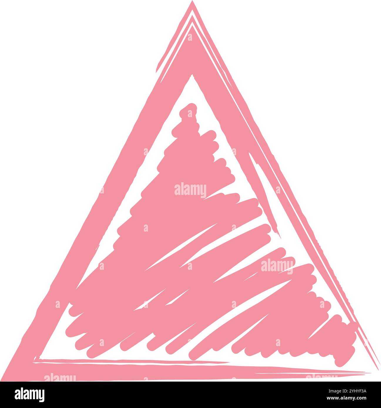 pink triangle brush stroke geometric shape Stock Vector Image & Art - Alamy