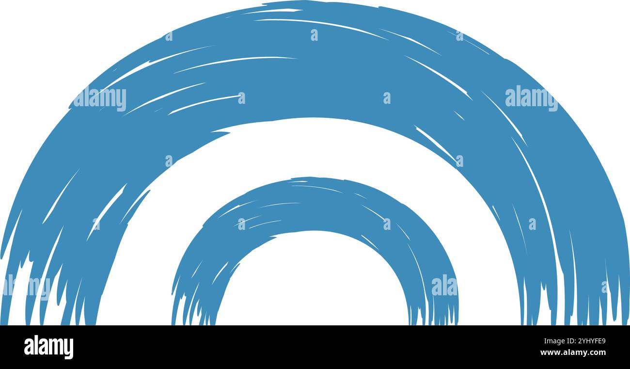 blue arch brush stroke shape Stock Vector Image & Art - Alamy