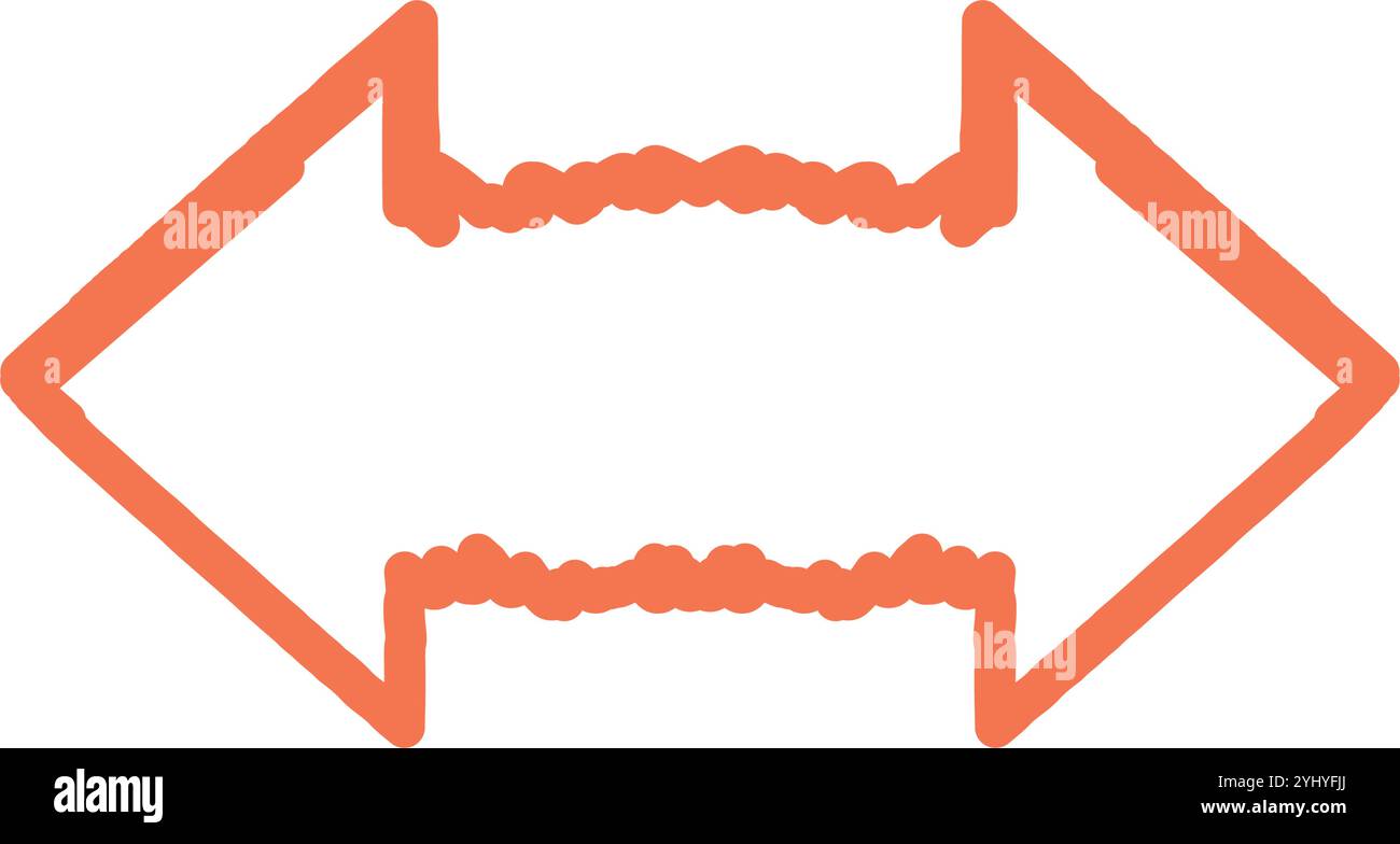 double headed arrow brush stroke Stock Vector Image & Art - Alamy