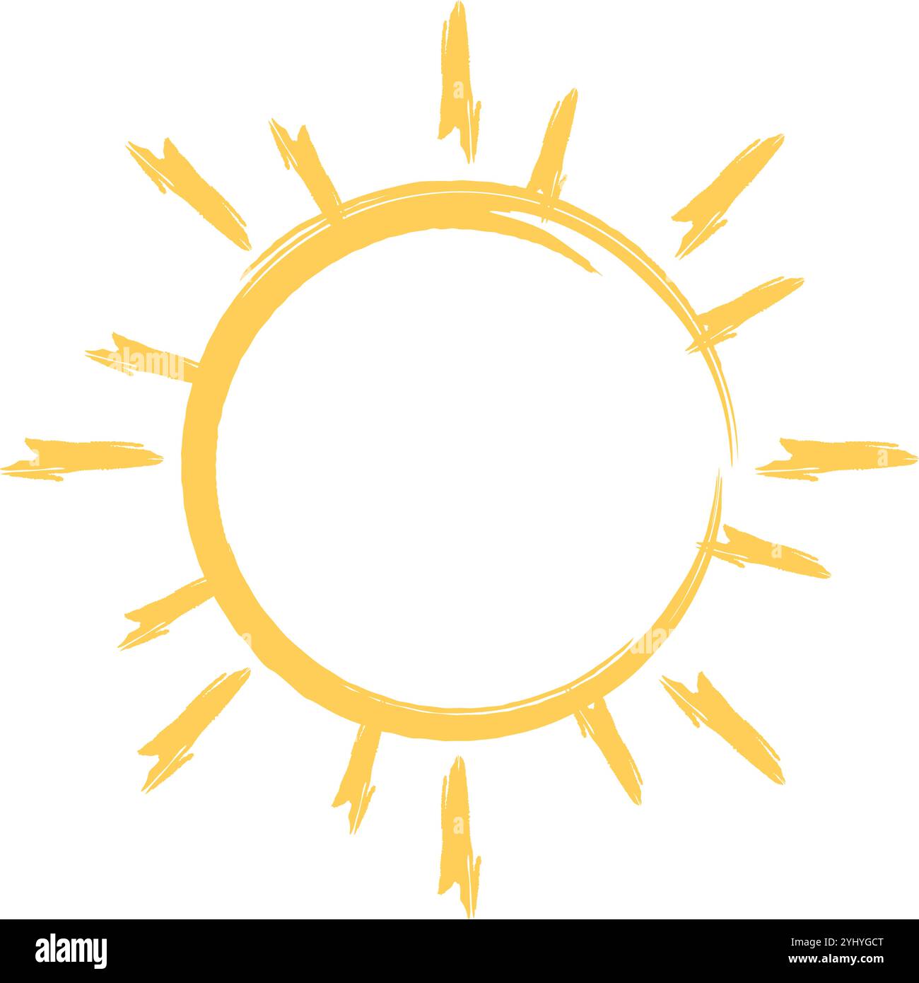 brush stroke sun geometric shape isolated Stock Vector Image & Art - Alamy