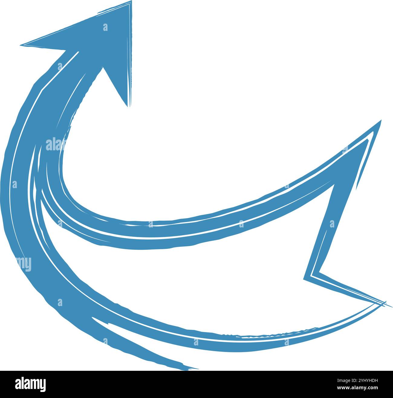 painted blue arrow up geometric shape Stock Vector Image & Art - Alamy