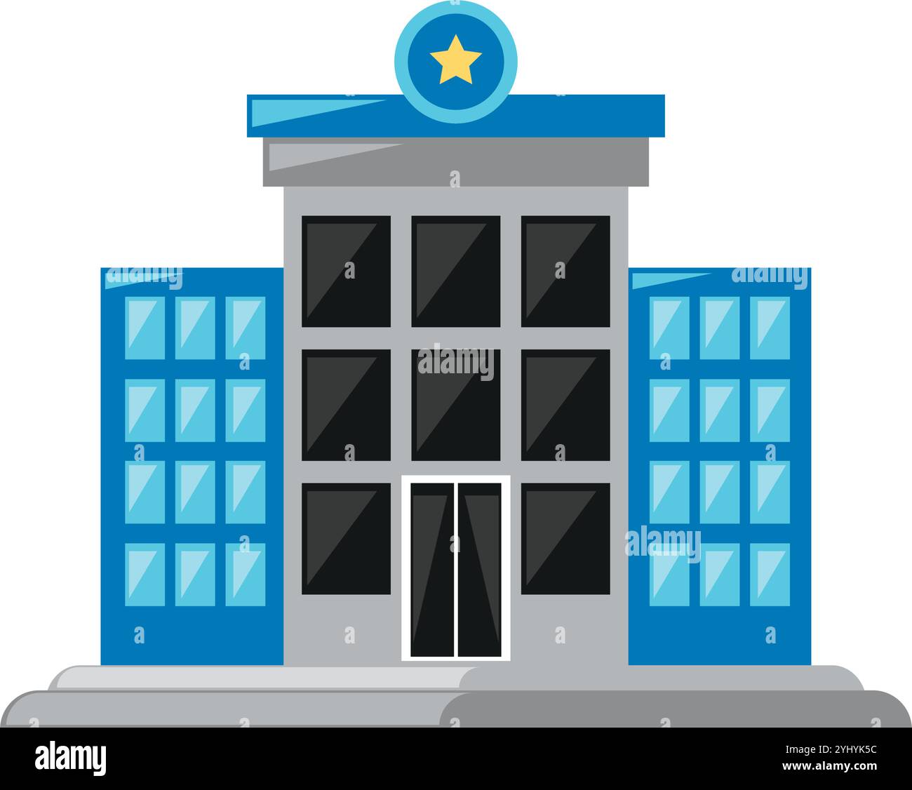 police department building urban infrastructure Stock Vector Image ...