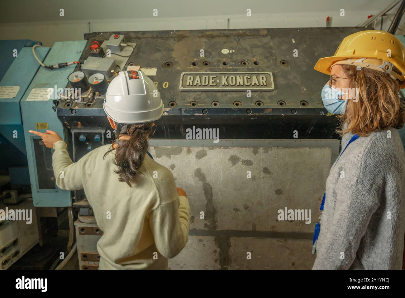 Physicists Dipanwita Banerjee and Laura Molina Bueno working on the M2 ...