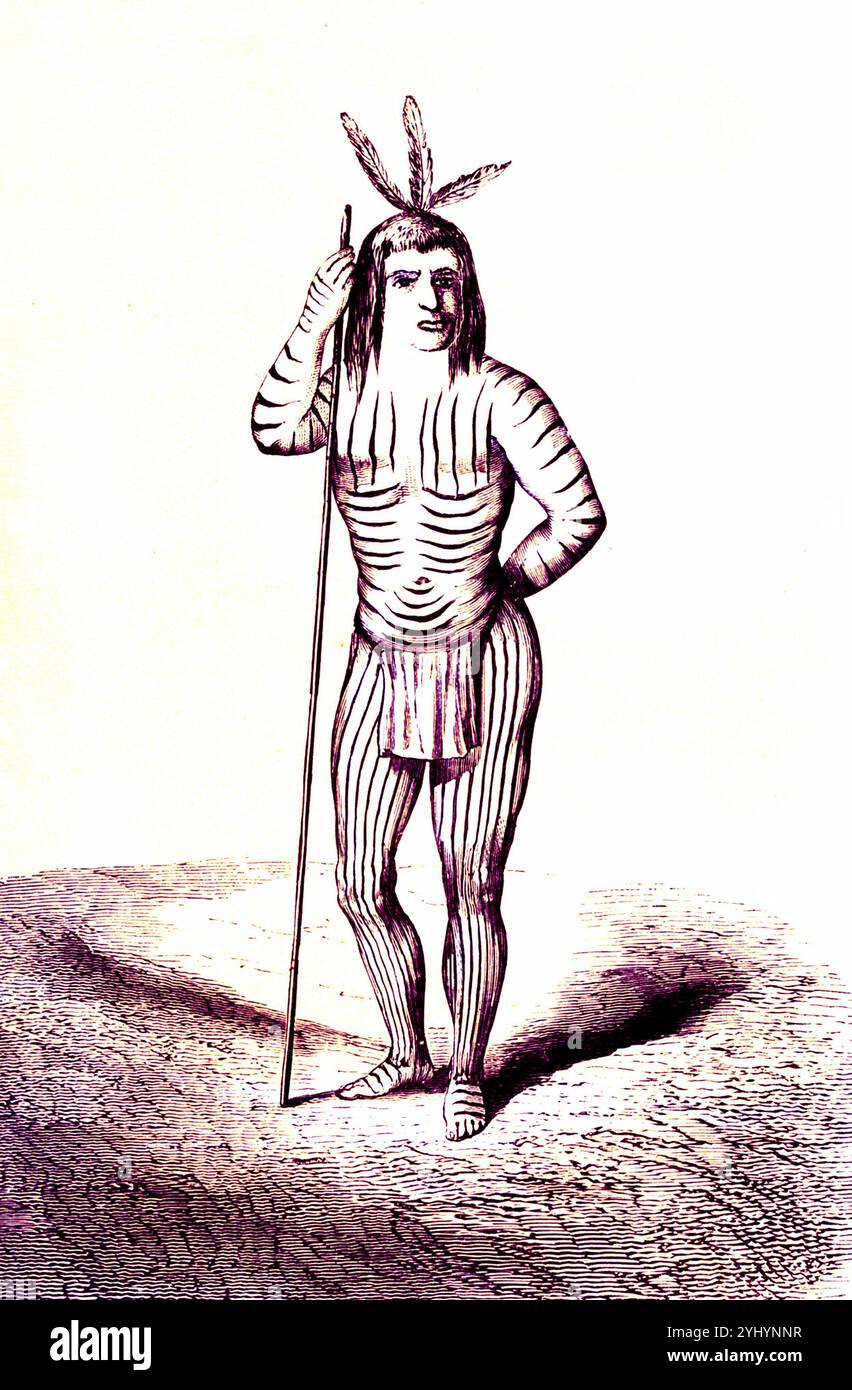 Illustration of a Mojave warrior. The Mojave are Native Americans from ...