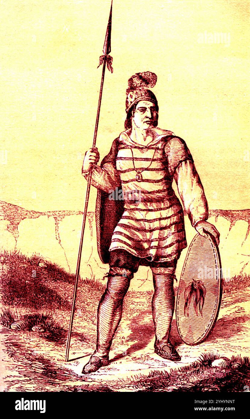 Illustration of a Chief of the Navajo, Native Americans from what is ...