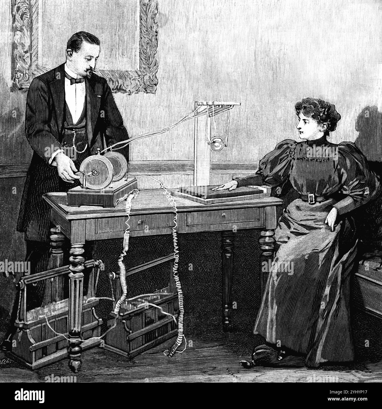 Illustration of a radiologist X-raying a patient's hand. Illustration ...