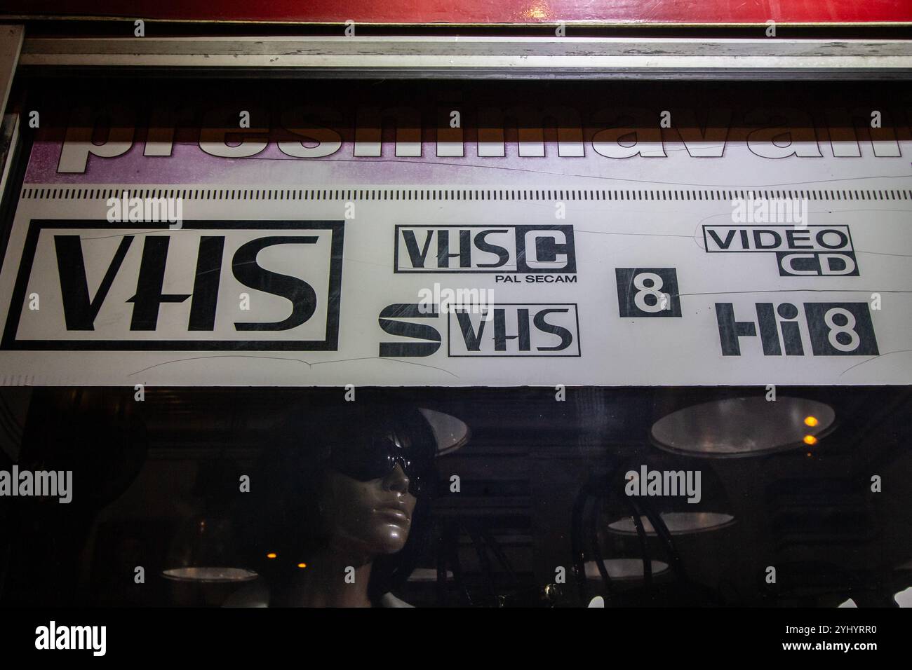 BELGRADE, SERBIA - NOVEMBER 21, 2018: Logos of VHS, VHS-C, S-VHS, Hi8 ...