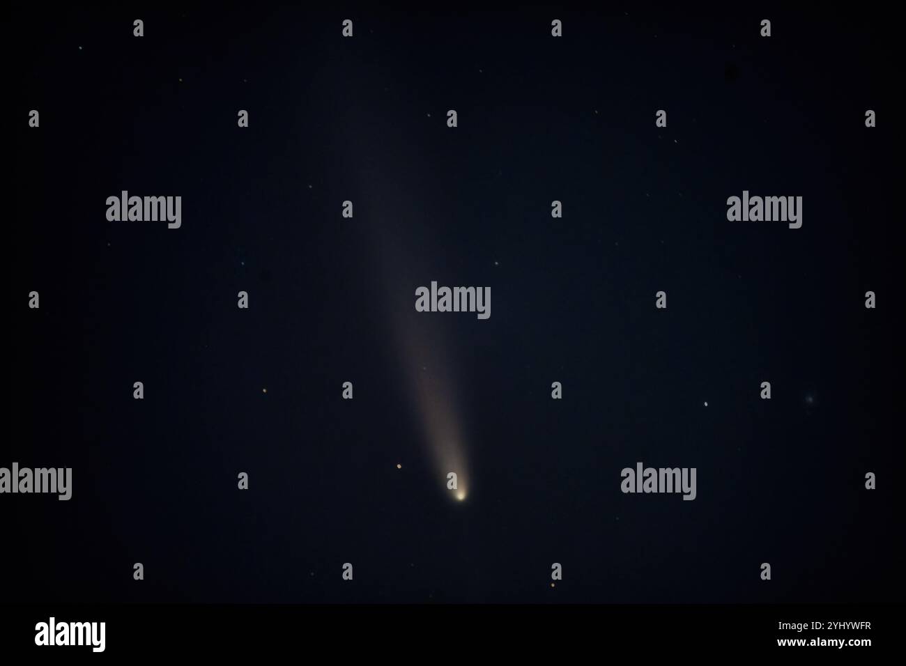 A comet soars through the night sky near Phoenix, Arizona Stock Photo ...